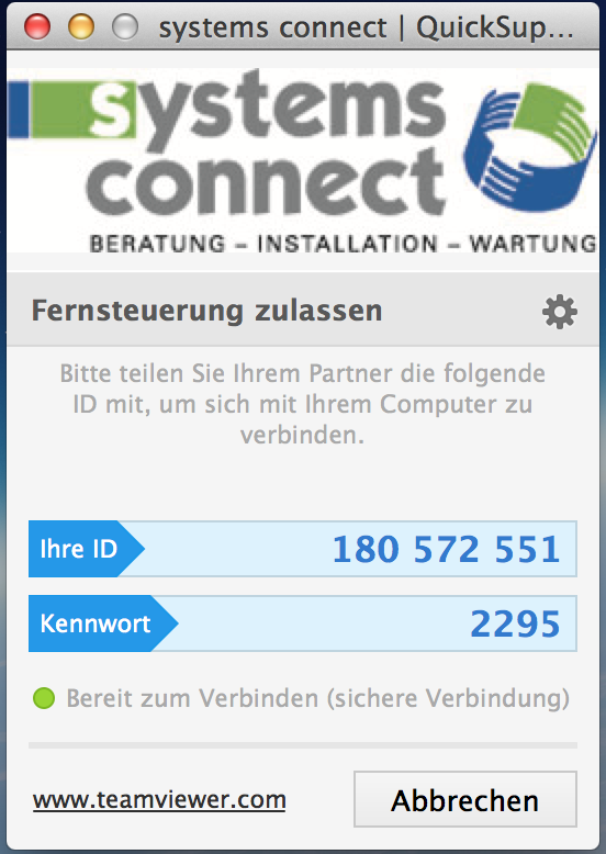 fernwartung – systems connect